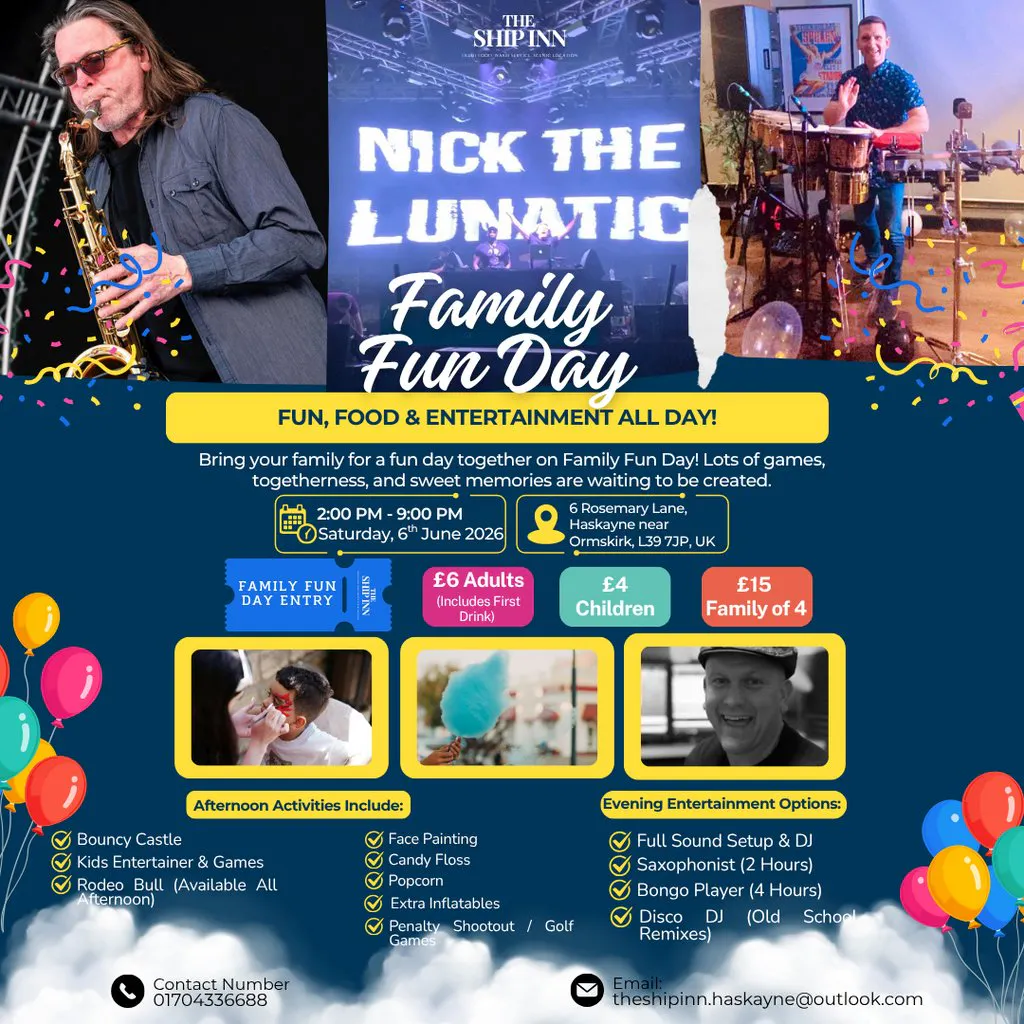 The Ship Inn Family Fun Day 2026 | The Ship Inn Haskayne Ormskirk Sat ...