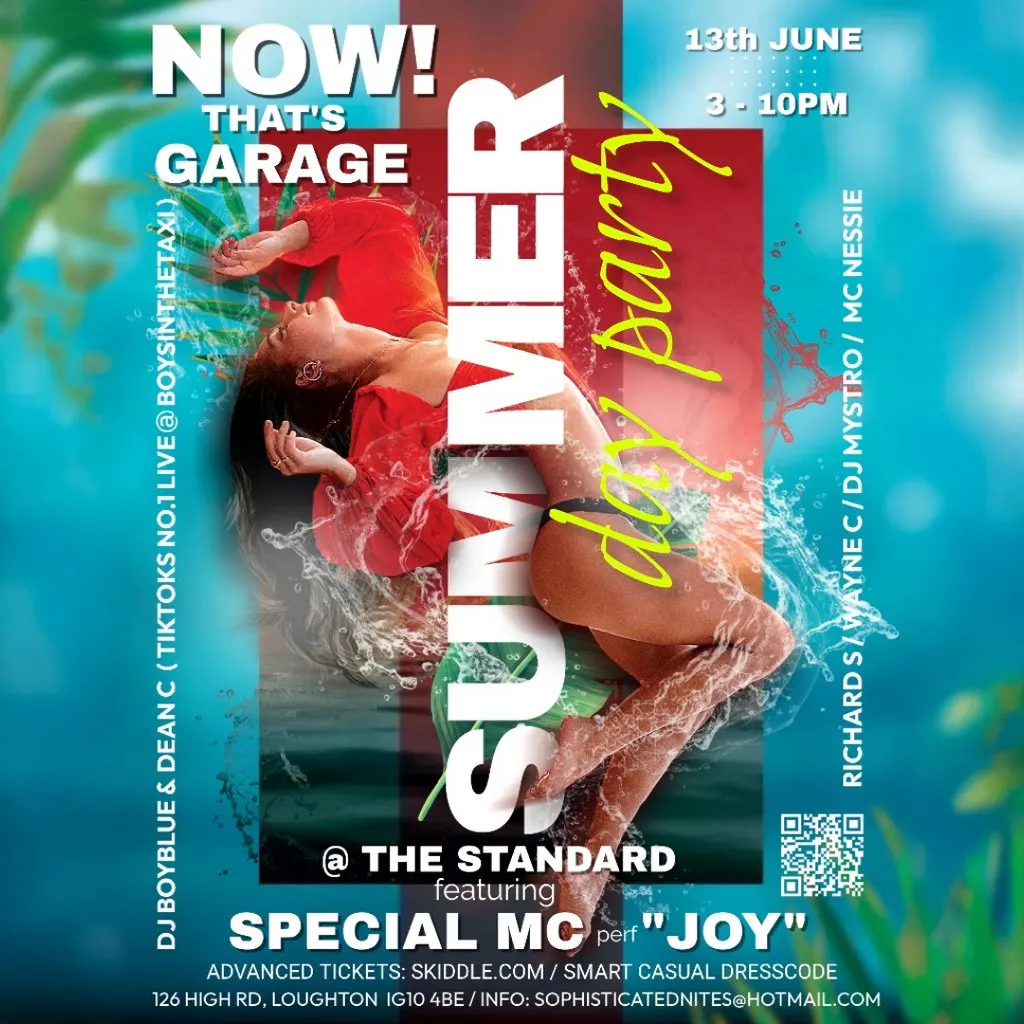 Now That's Garage Summer Day Party | The Standard Loughton Sat 13 June 2026