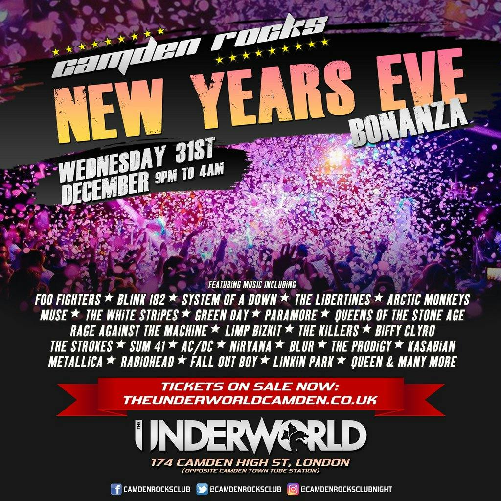 Tickets: Camden Rocks New Year's Eve Bonanza | The Underworld Camden ...