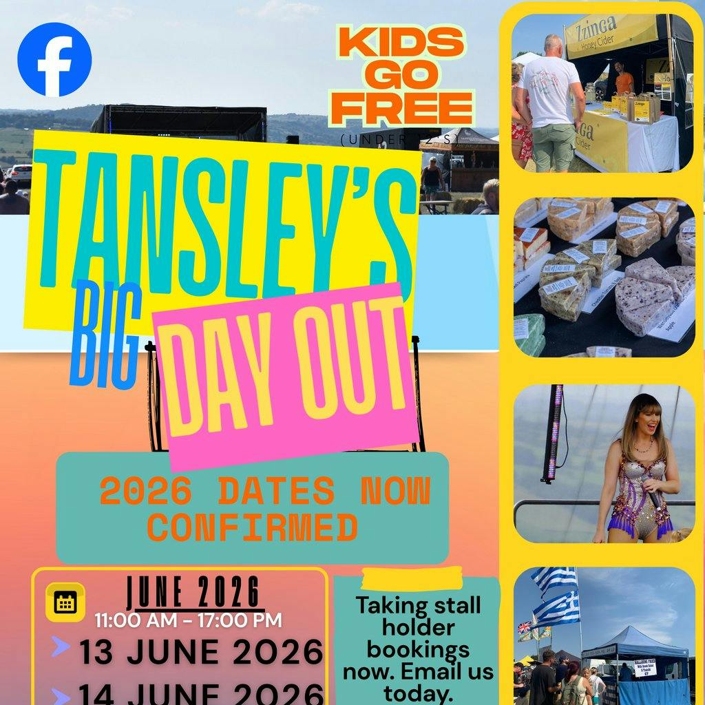 Tickets: Tansley's Big Day Out | Tansley Cross Roads Tansley Sat 06 ...