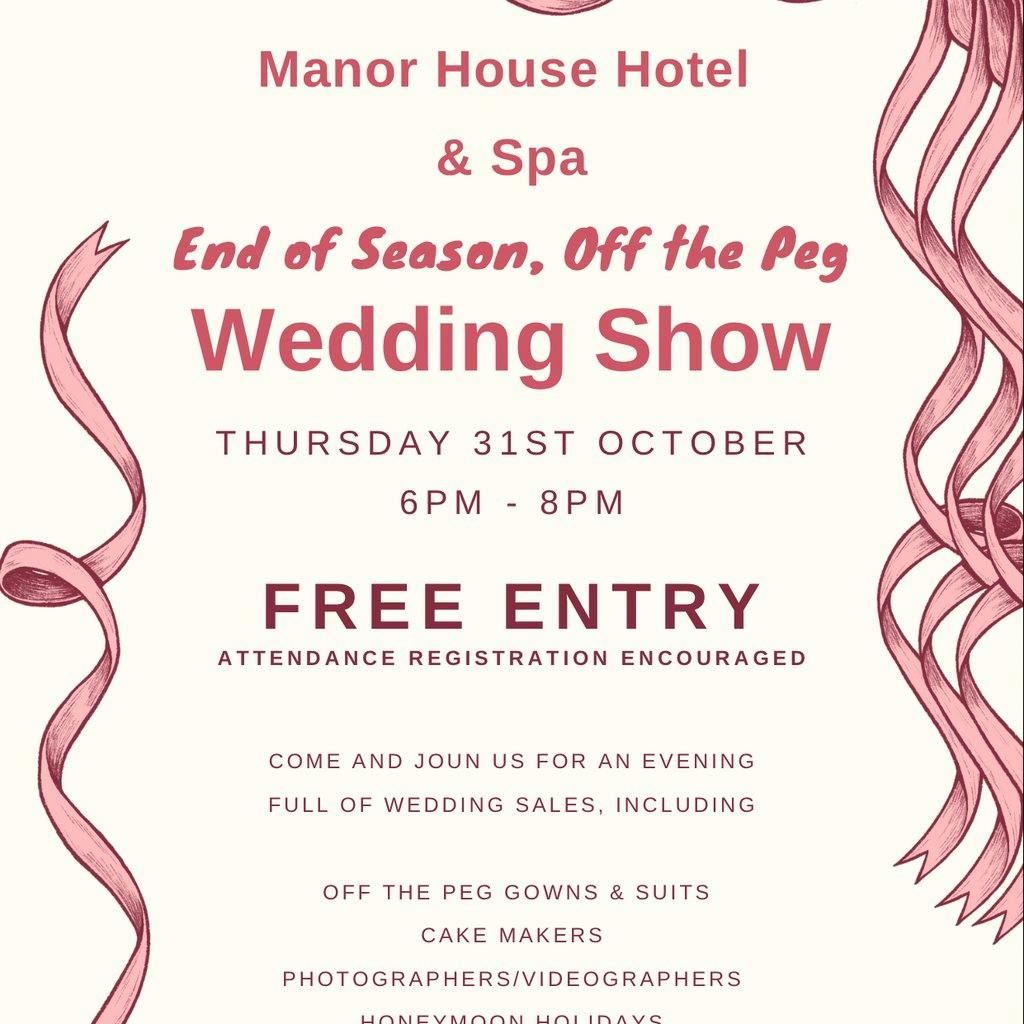 Tickets: Off the Peg Wedding Sale Manor House Hotel & Spa | Manor House ...