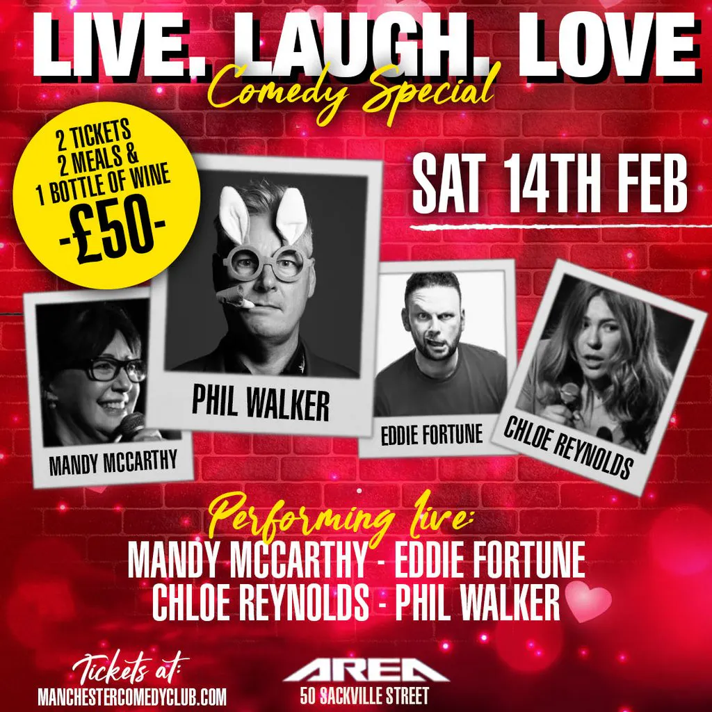 Manchester Comedy Club Valentines Special! | Area Manchester Manchester ...