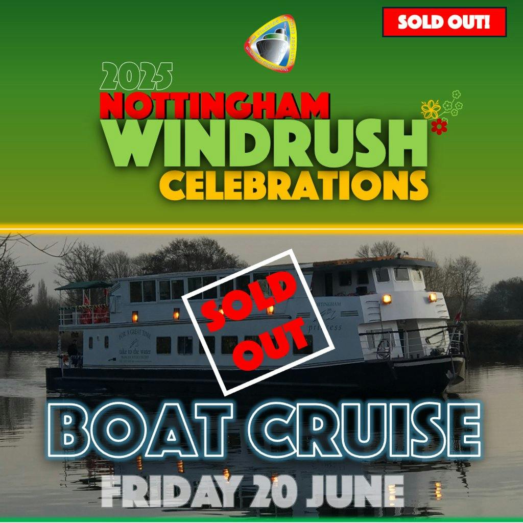 [ SOLD OUT ] Nottingham Windrush Boat Cruise 2025 | Princess River ...