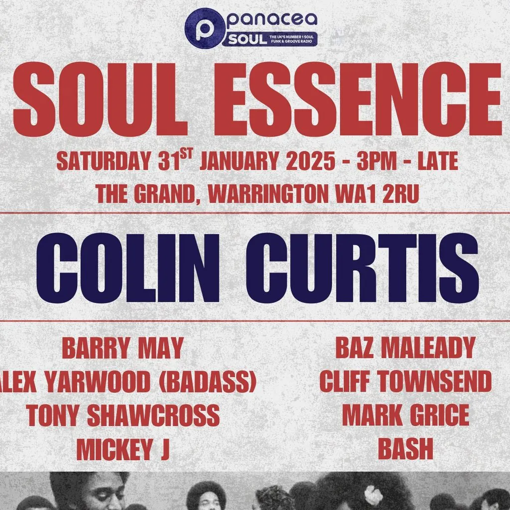 Panacea Soul presents Colin Curtis | The Grand Bar Warrington Sat 31 ...