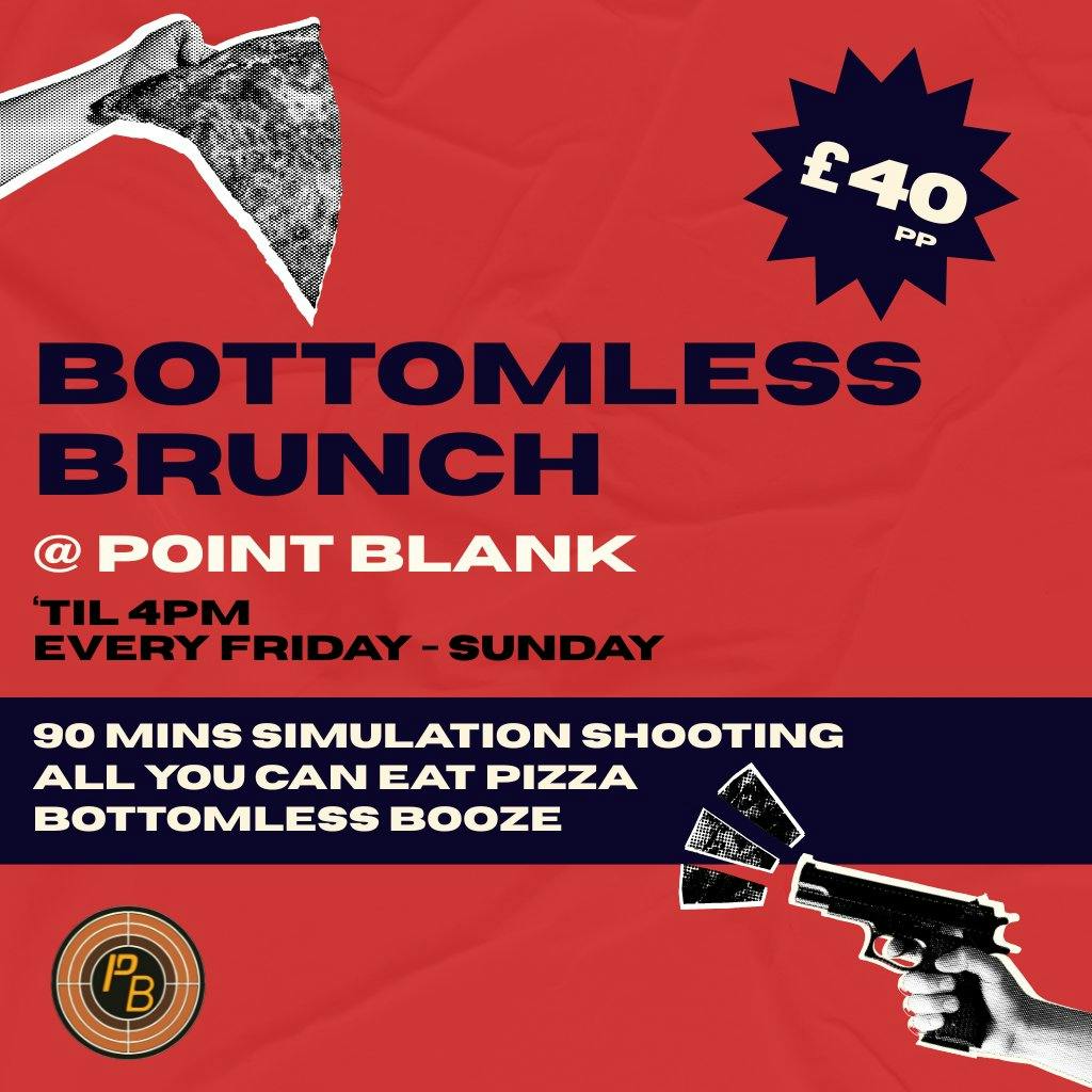 Tickets: Bottomless Brunch @ Point Blank Shooting Leeds | Point Blank ...