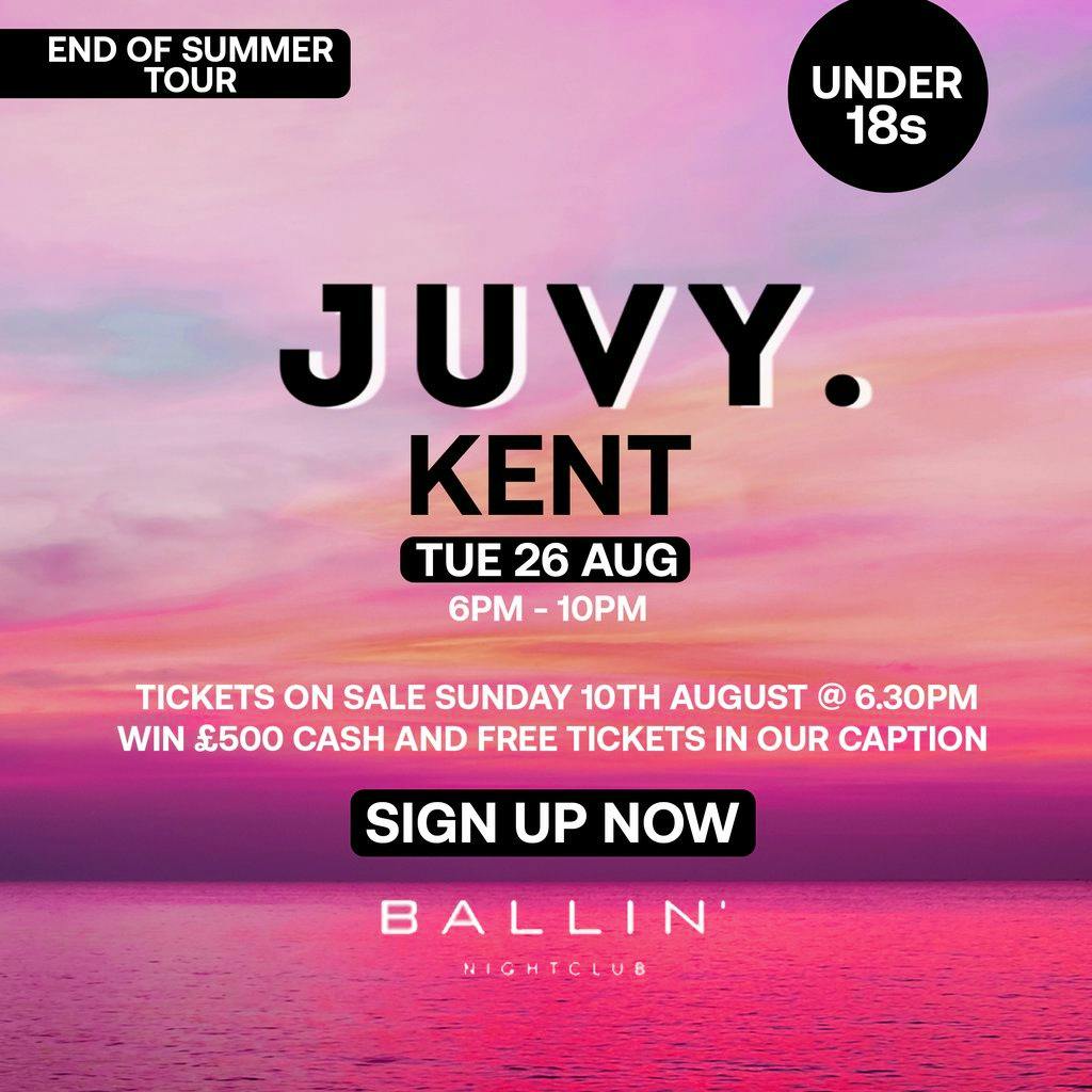 JUVY Under 18s - EndOfSummerTour - Tues 26 Aug - KENT | BALLIN ...