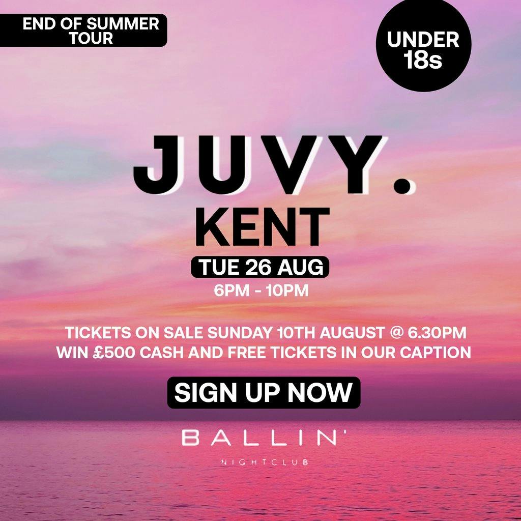 JUVY Under 18s - EndOfSummerTour - Tues 26 Aug - KENT | BALLIN ...
