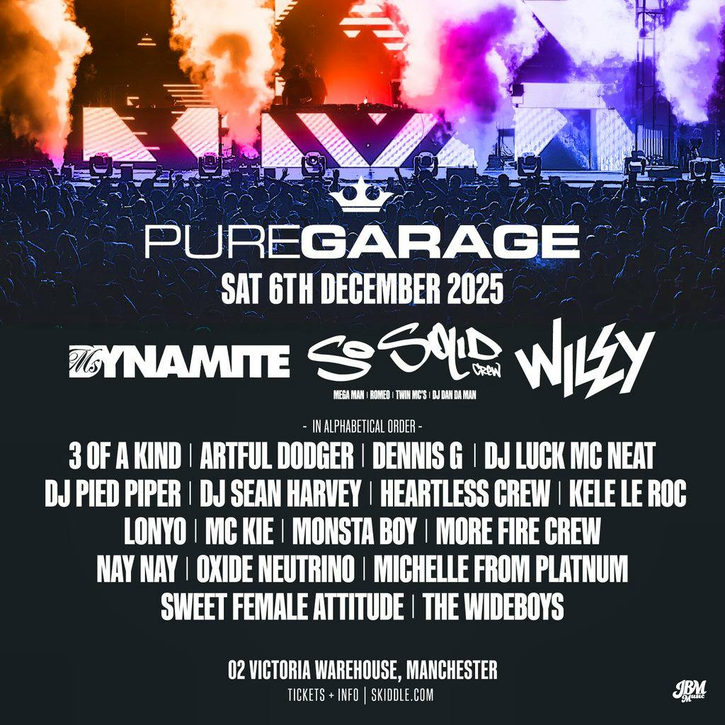 Pure Garage Manchester | O2 Victoria Warehouse Manchester Sat 06 ...