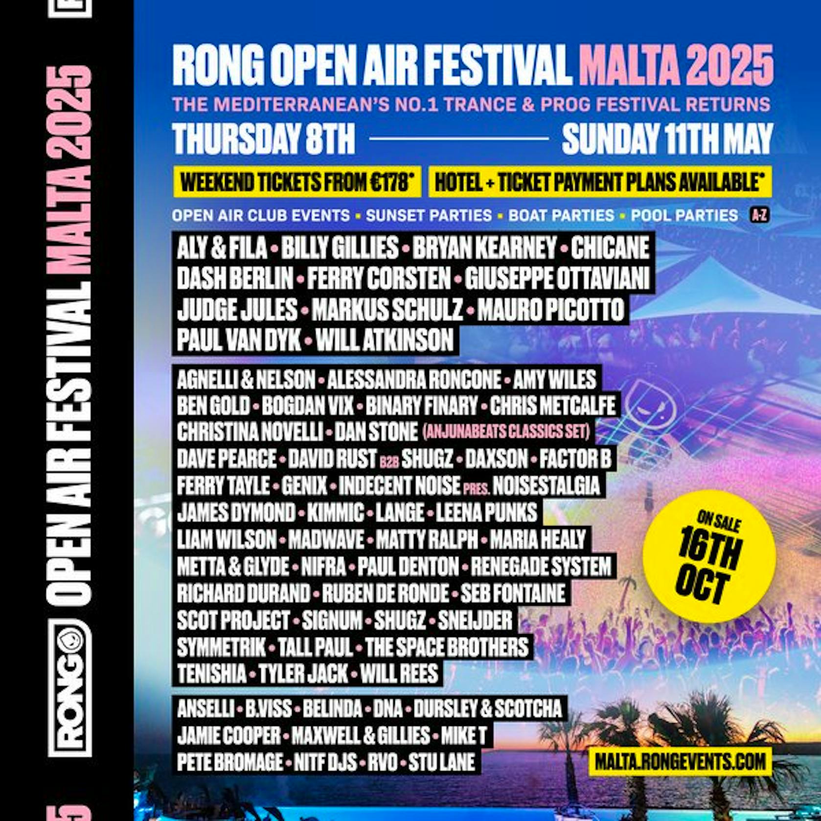 Rong Open Air Festival - Malta 2025 | Tickets & Line Up | Skiddle