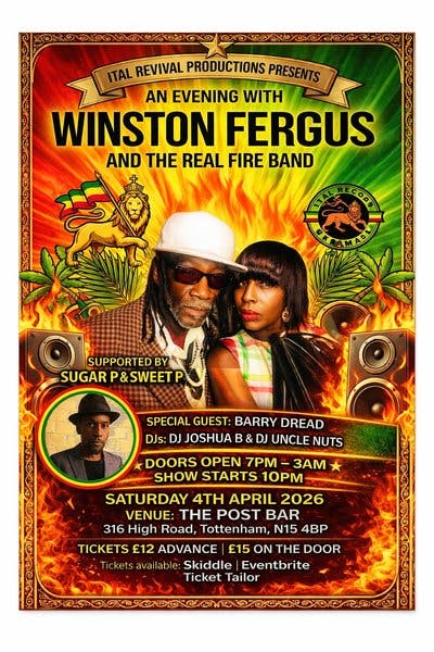 Tickets: AN EVENING WITH WINSTON FERGUS AND THE TRUE FIRE BAND& GUEST ...