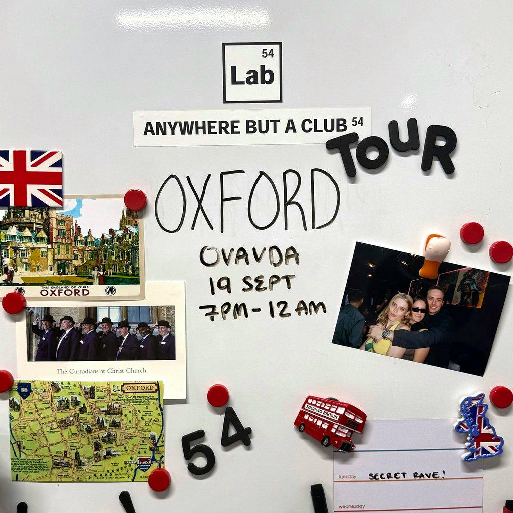 Lab54: Anywhere But A Club - Oxford | OVADA Oxford Fri 19 September 2025