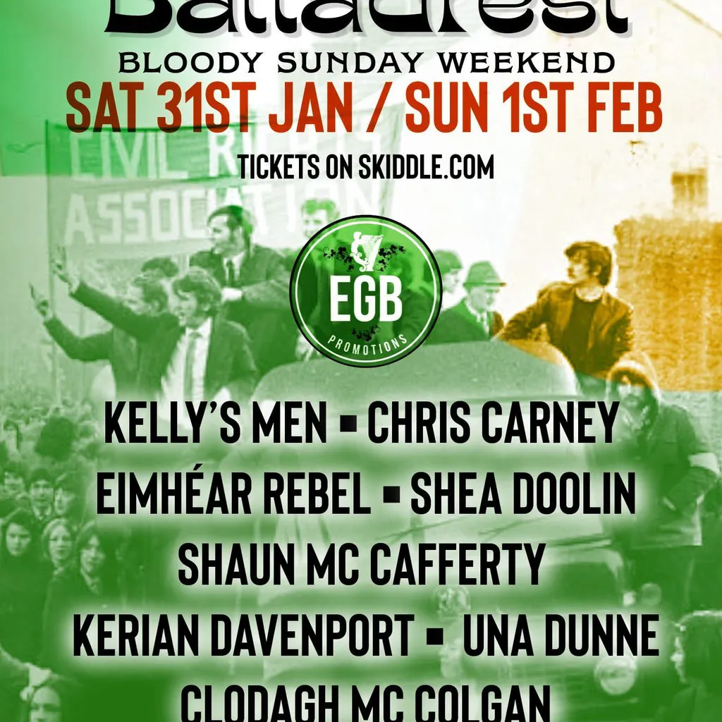 Balladfest, Bloody Sunday Weekend, Derry. Sunday 1st February!! | The ...