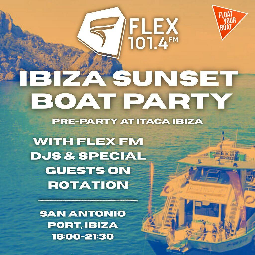 Flex FM Ibiza Sunset Boat Party | San Antonio Port, Ibiza Sant Antoni ...