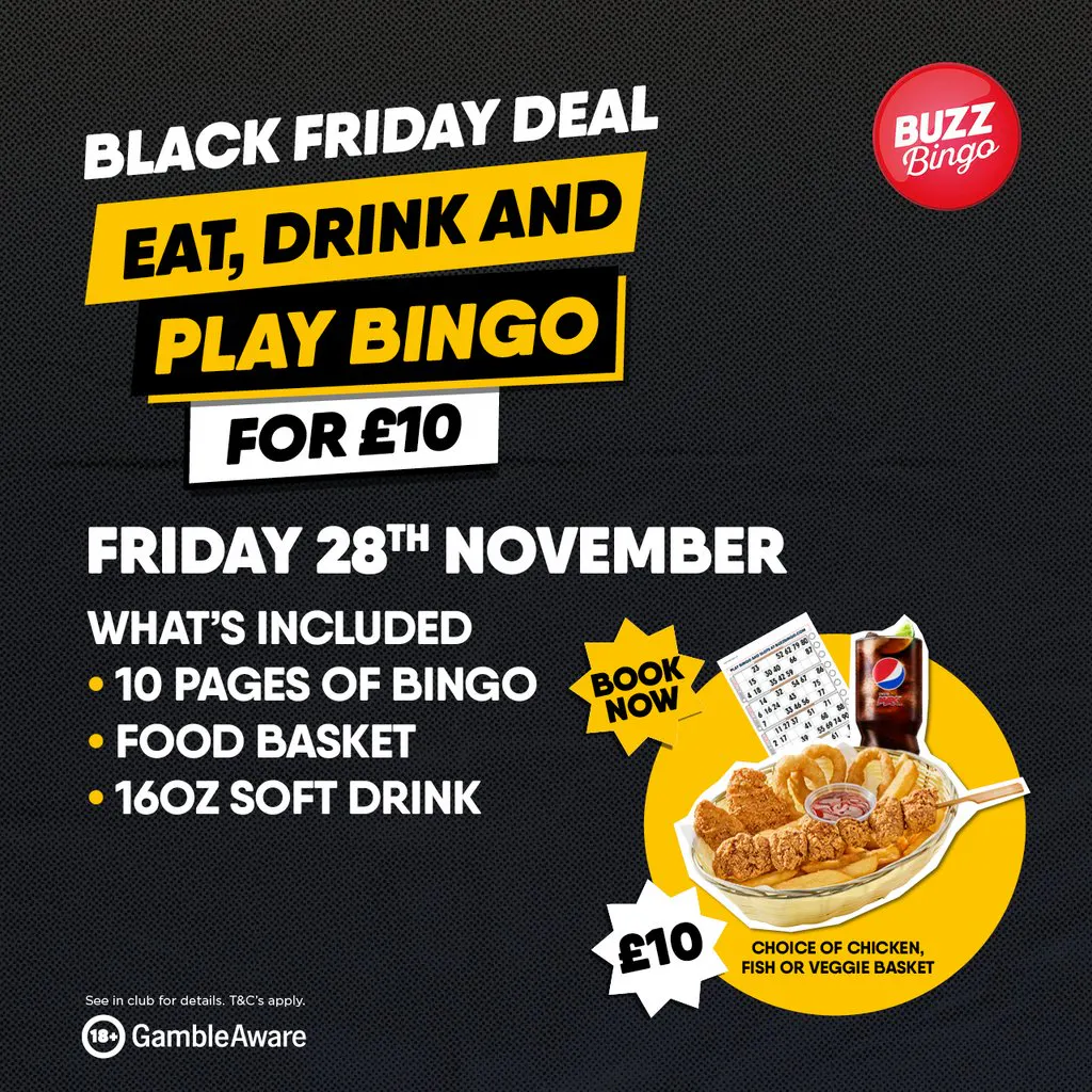 Black Friday Exclusive - Feltham - 28/11/25 | Buzz Bingo Feltham ...