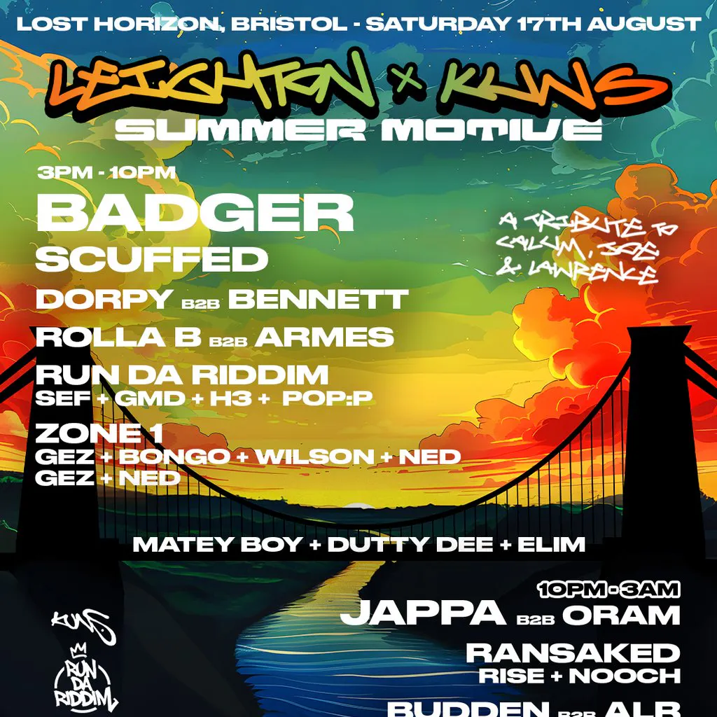 LEIGHTON X KUNS summer motive | Lost Horizon HQ Bristol Sat 17 August 2024
