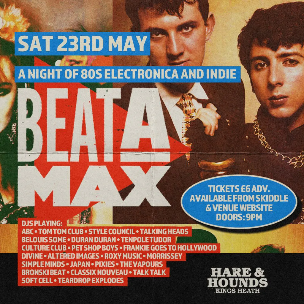 Beatamax - A Night of 80s Electronica & Indie | Hare And Hounds Kings ...