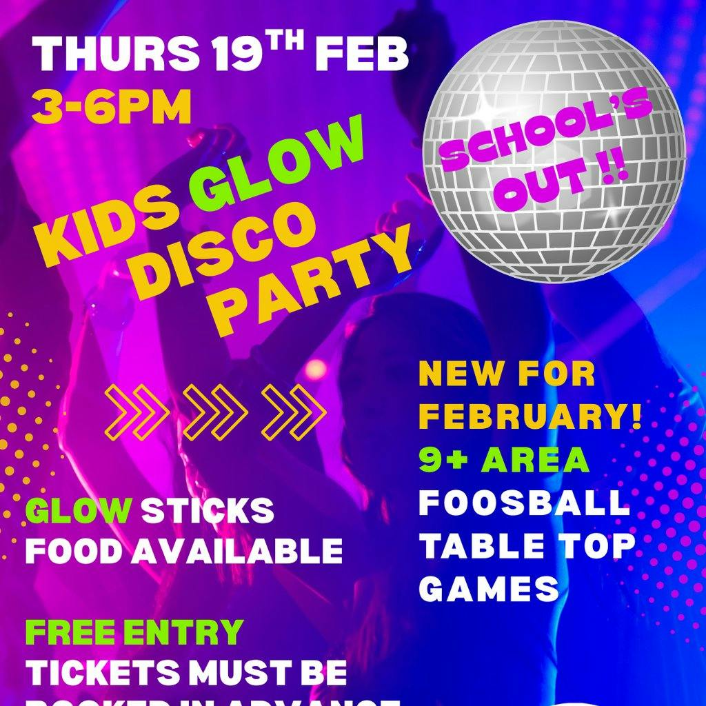 Tickets: Kids Glow Disco Party | Coast Cafe Worthing Worthing Thu 19 ...