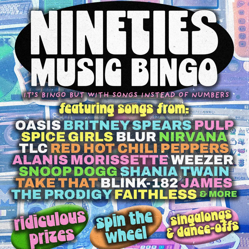 90s Music Bingo | PLAY Middlesbrough Fri 30 January 2026