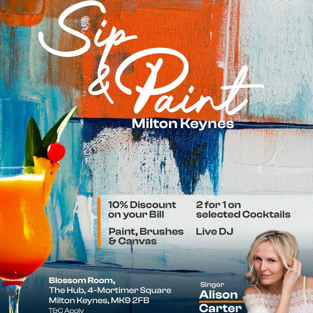 Tickets: Sip & Paint Party - Milton Keynes with Live Singer and DJ ...