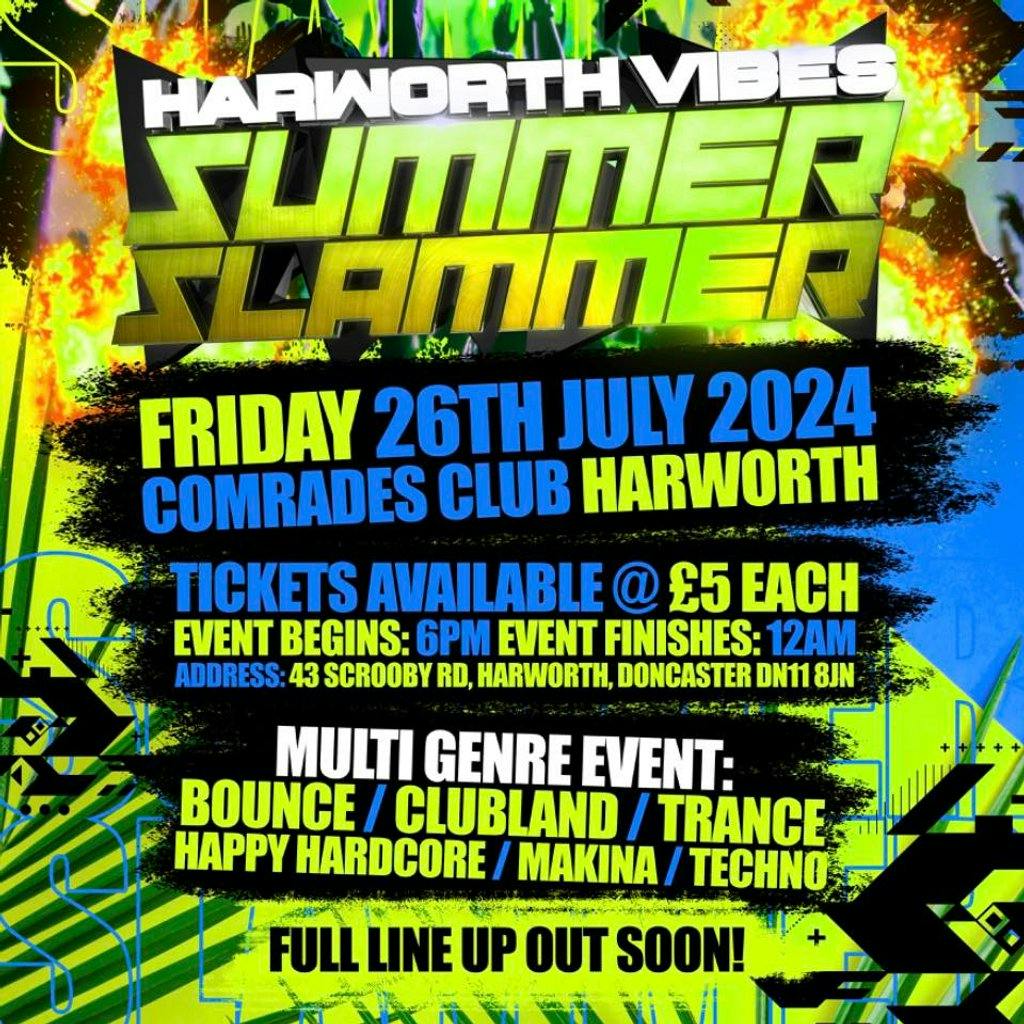 Harworth Vibes summer slammer 2024 | Harworth Comrades Club Doncaster ...