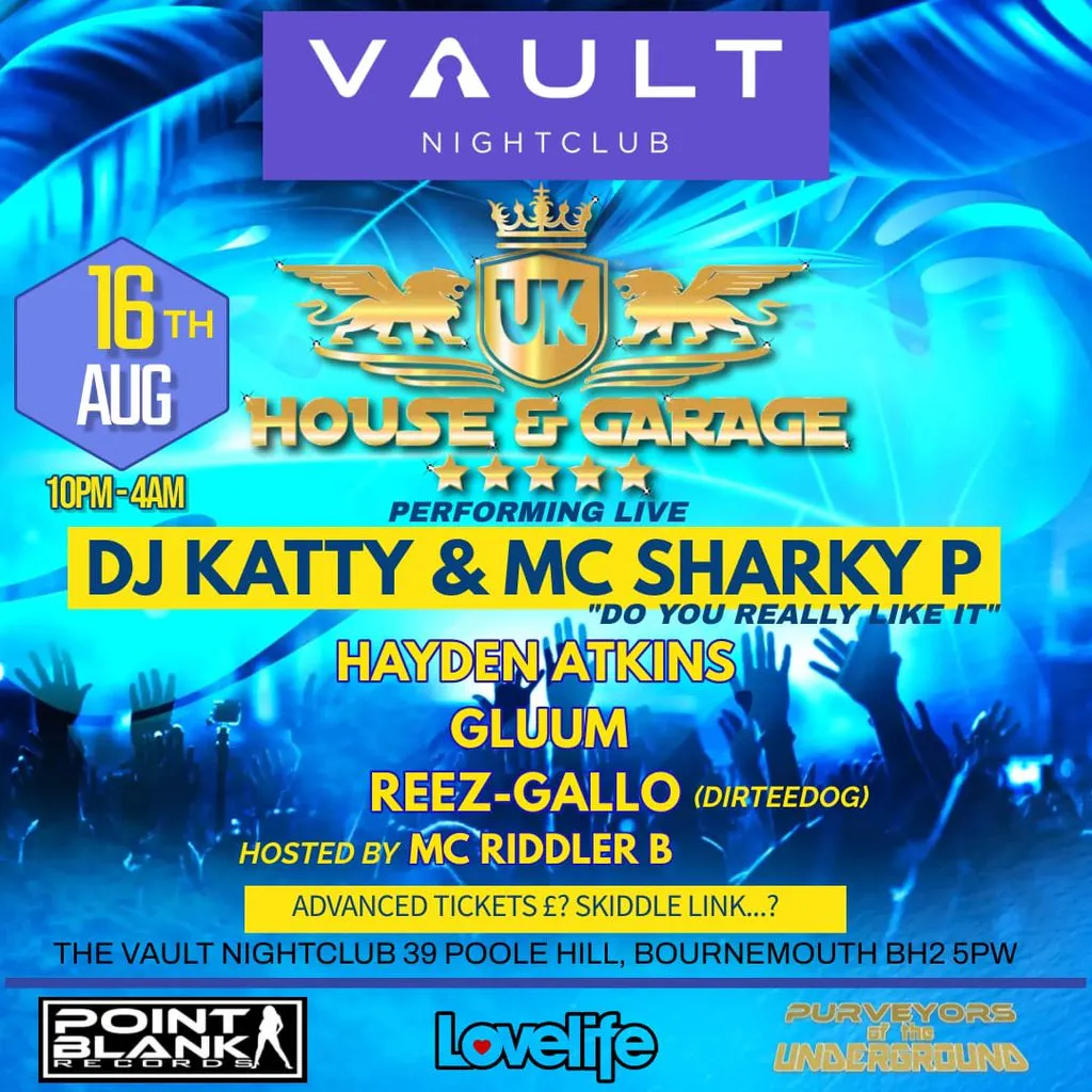 Tickets: Uk House and Garage in Bournemouth // MC SHARKY P & MC RIDDLER ...