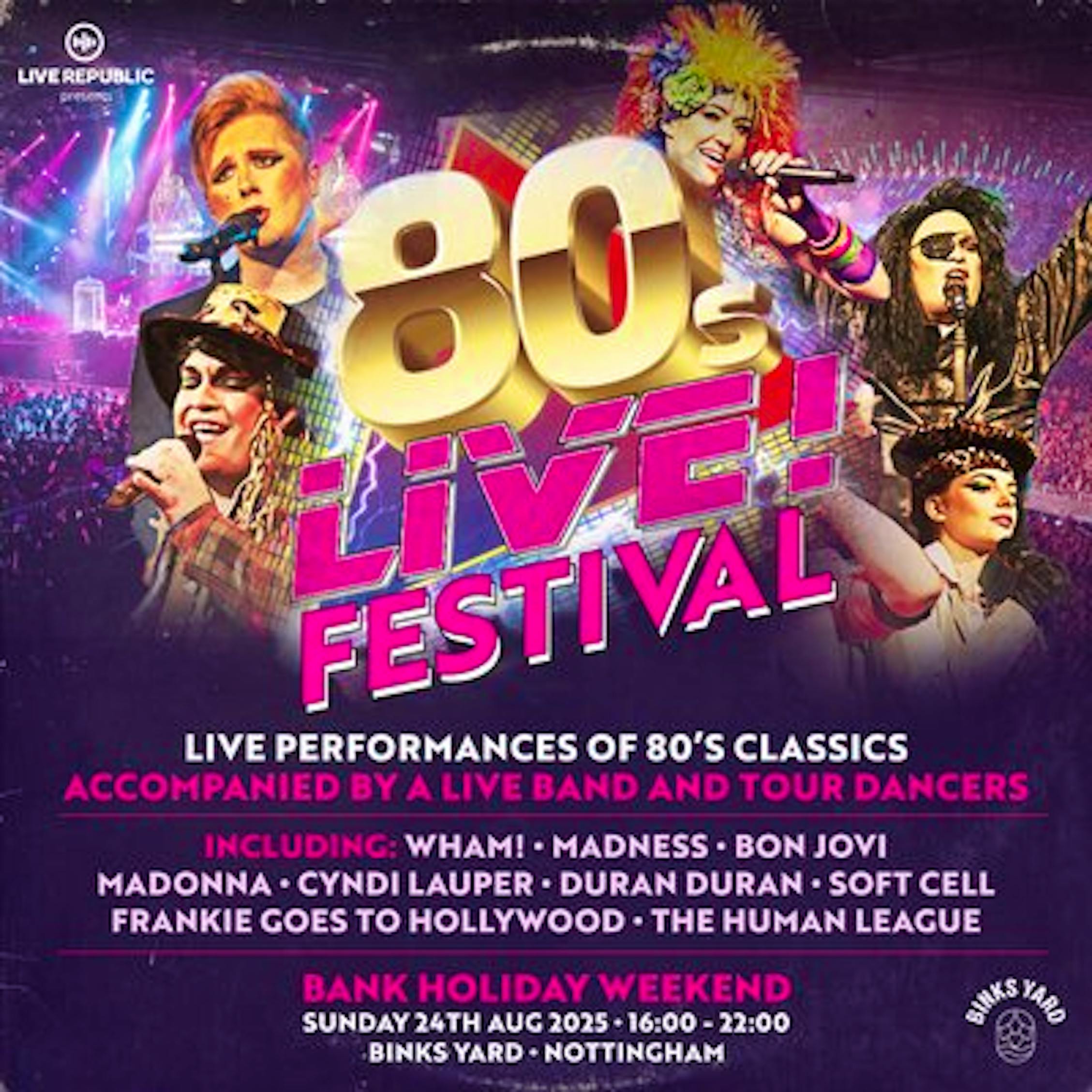80s Live Festival 2026 | Tickets & Line Up | Skiddle