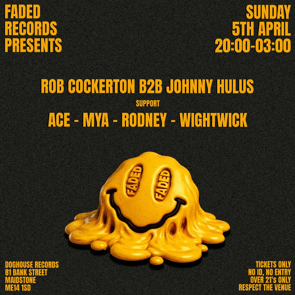 Tickets: Faded Records presents: Rob Cockerton & Johnny Hulus ...