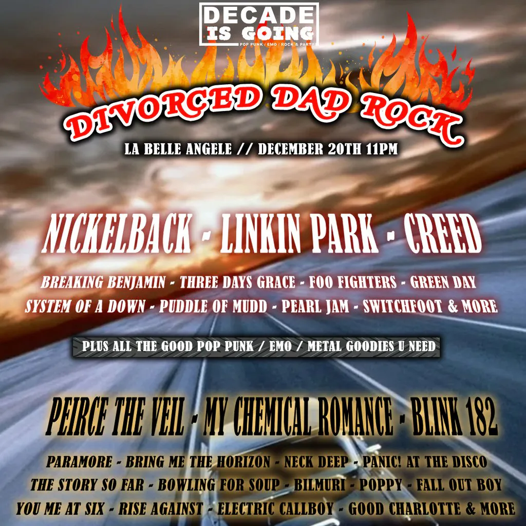 Decade does... Divorced Dad Rock | La Belle Angele Edinburgh Sat 20 ...