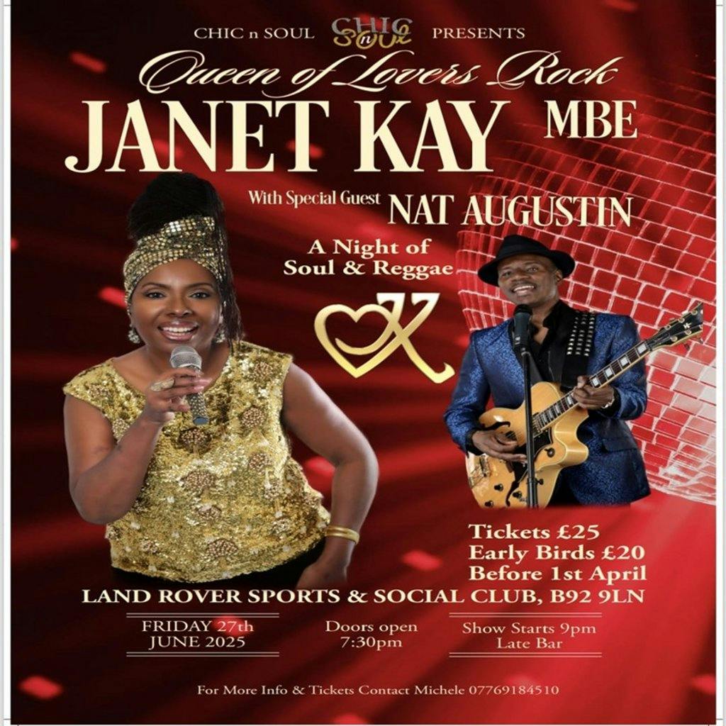 Queen of Lovers Rock JANET KAY | Land Rover Sports And Social Club ...