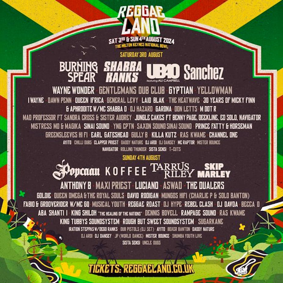 Reggae Land Festival 2024 | Tickets & Line Up | Skiddle