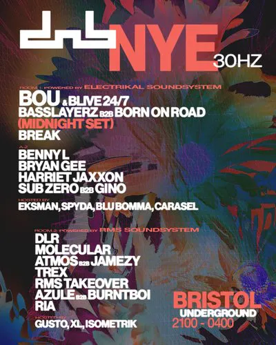 Tickets: DnB Allstars NYE: Bristol 30HZ | The Underground Bristol Wed ...