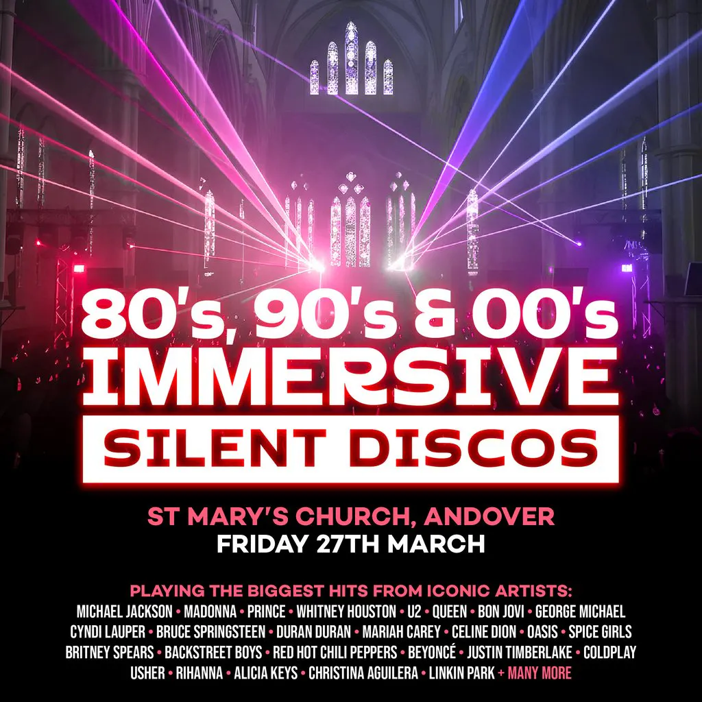 80s, 90s & 00s Silent Disco @ St Marys Andover | St Marys Church ...