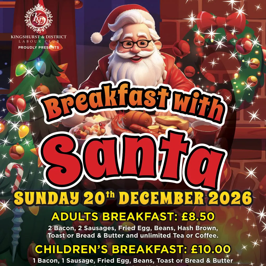 Tickets: Breakfast with Santa | Kingshurst Labour Club Birmingham Sun ...