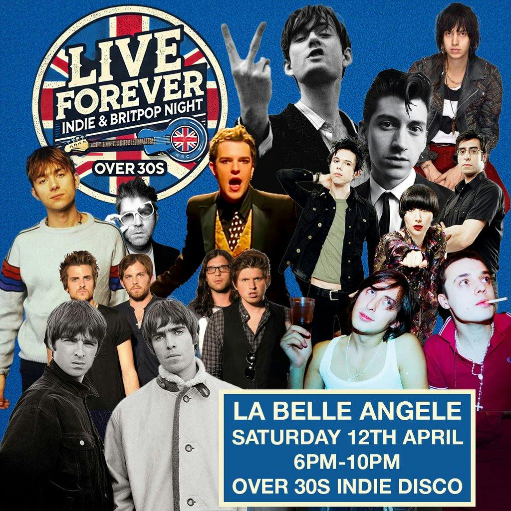Tickets: Live Forever: Over 30s Indie & Brit Pop Party (Edinburgh) | La ...