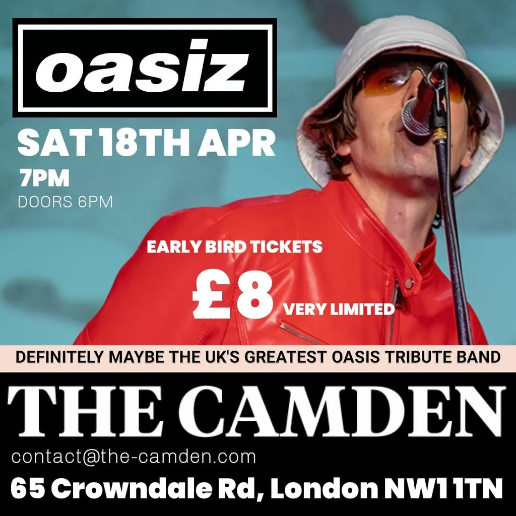 OASIZ - The UKs Greatest Oasis Tribute Live at The Camden | The Camden ...