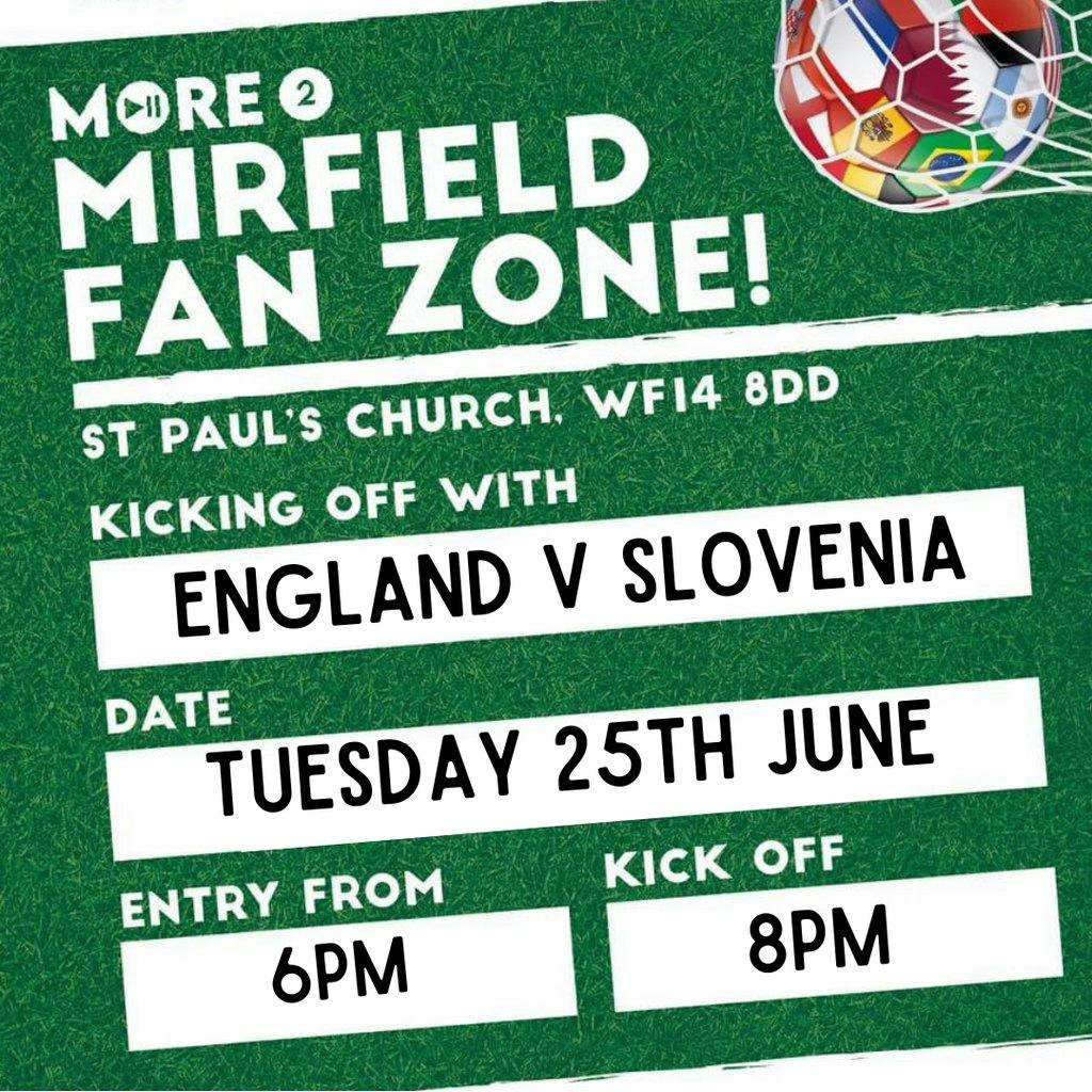 EUROS 2024 Mirfield Fan Zone England v Slovenia | St Paul's Church ...