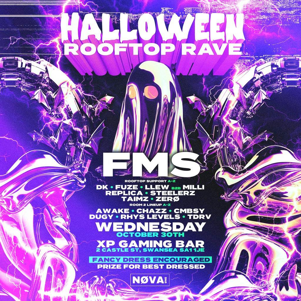Halloween Rooftop Rave | XP Gaming Bar Swansea Swansea Wed 30 October 2024