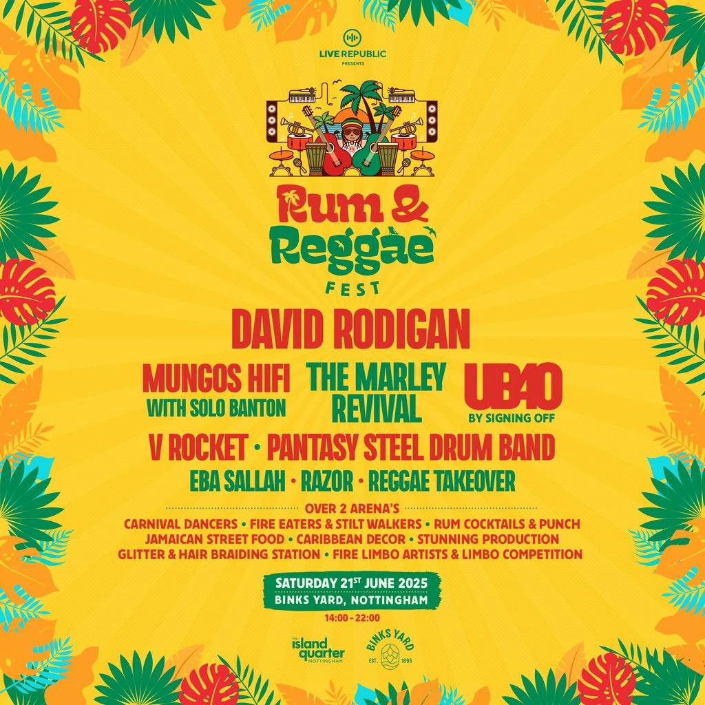 Tickets: Rum & Reggae Festival 2025 | Binks Yard Nottingham | Binks ...