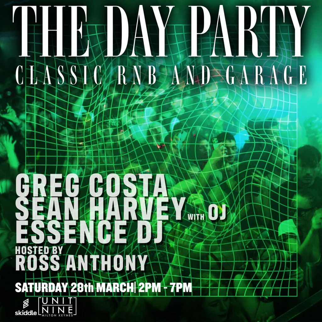Classic RnB & Garage Day Party | Unit Nine Milton Keynes Sat 28 March 2026