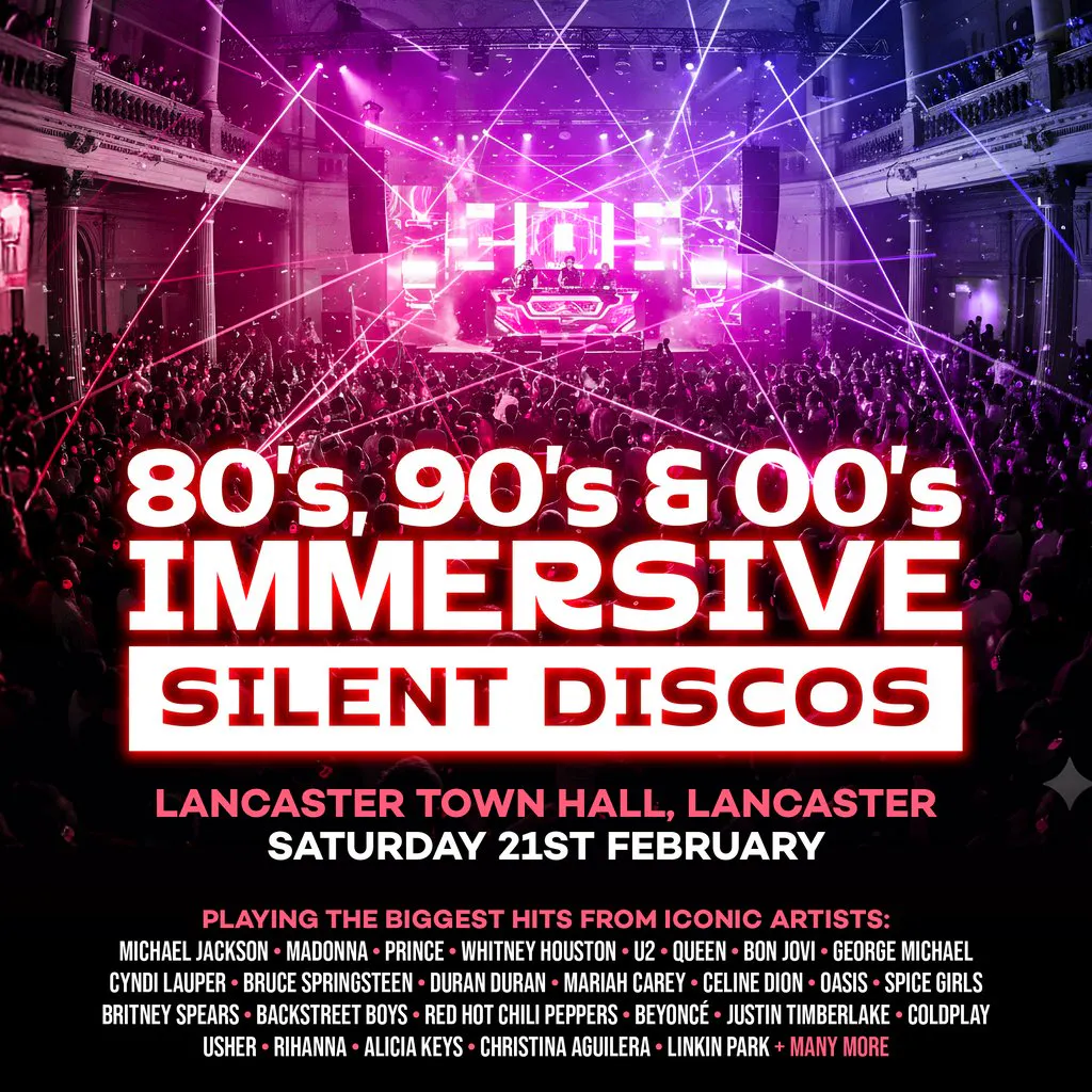 80s,90s & 00s Silent Disco @ Lancaster Town Hall | Lancaster Town Hall ...