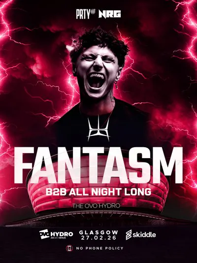 Tickets: PRTY x NRG: FANTASM [B2B All Night Long] | OVO Hydro, Glasgow ...