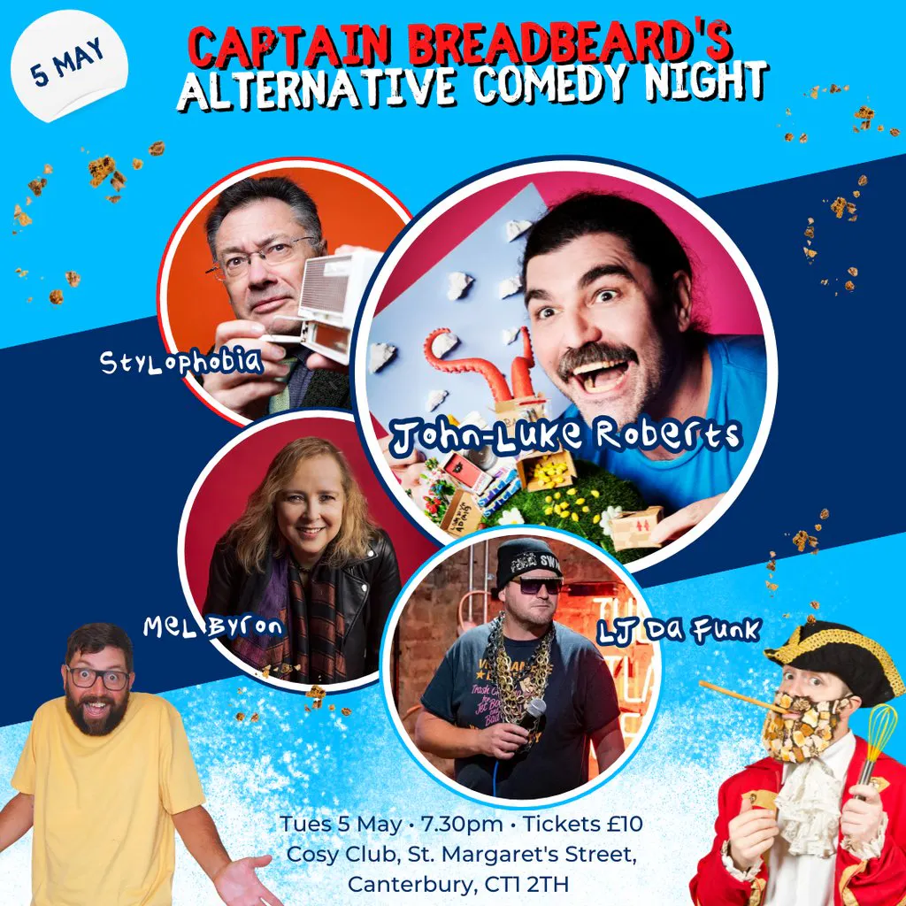 Tickets: Captain Breadbeard's Alternative Comedy Night | Cosy Club ...
