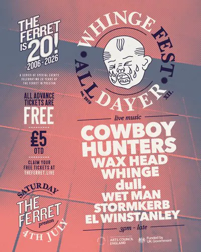 Tickets: WHINGEFEST (TFI20! Edition) // COWBOY HUNTERS + Wax Head ...