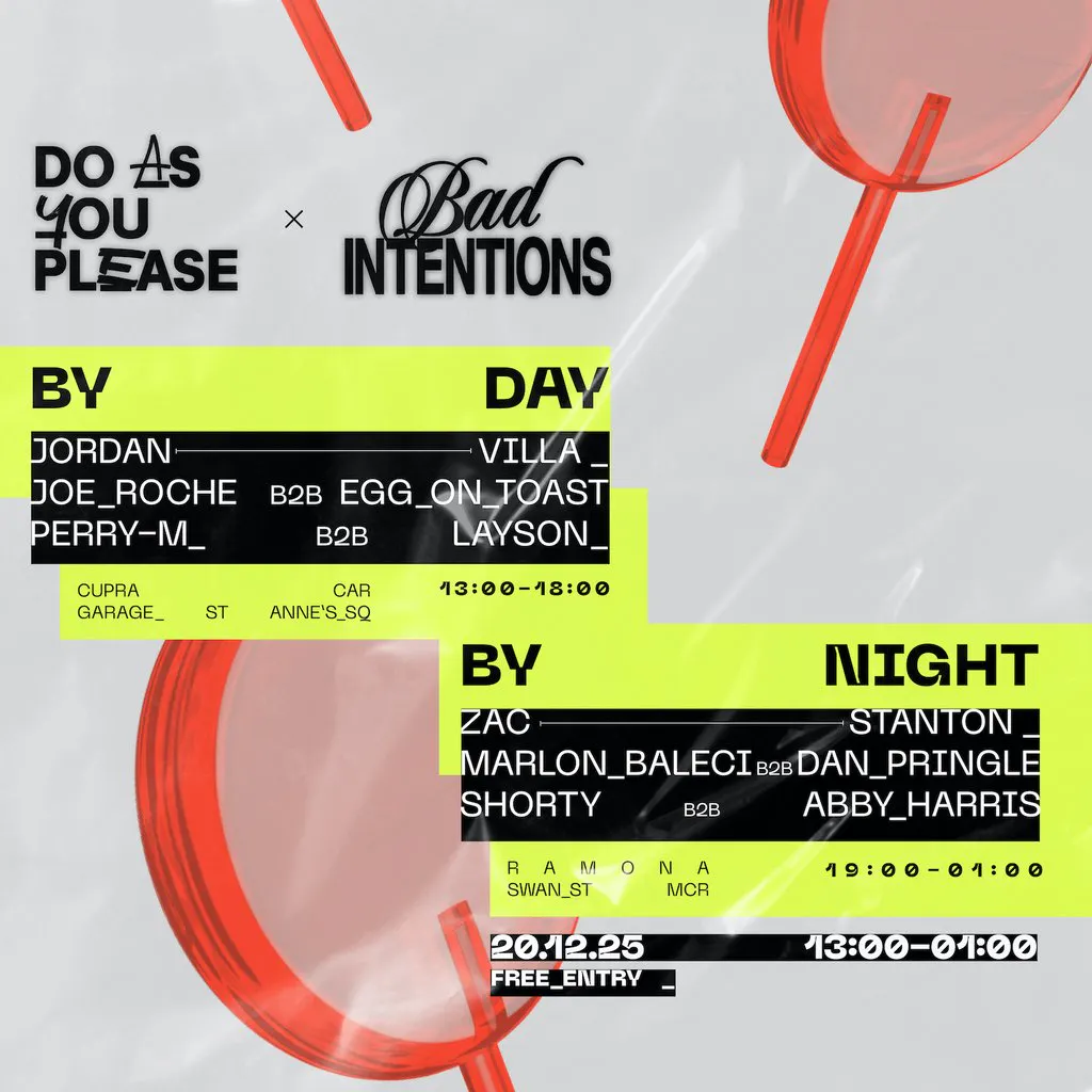 Do As You Please x Bad Intentions Day Party // Cupra MCR | Cupra City ...