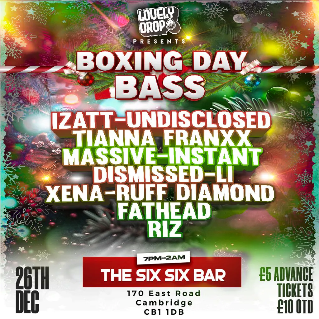 Tickets: Lovely Drop Presents: Boxing Day Bass @ The Six Six Bar | The ...
