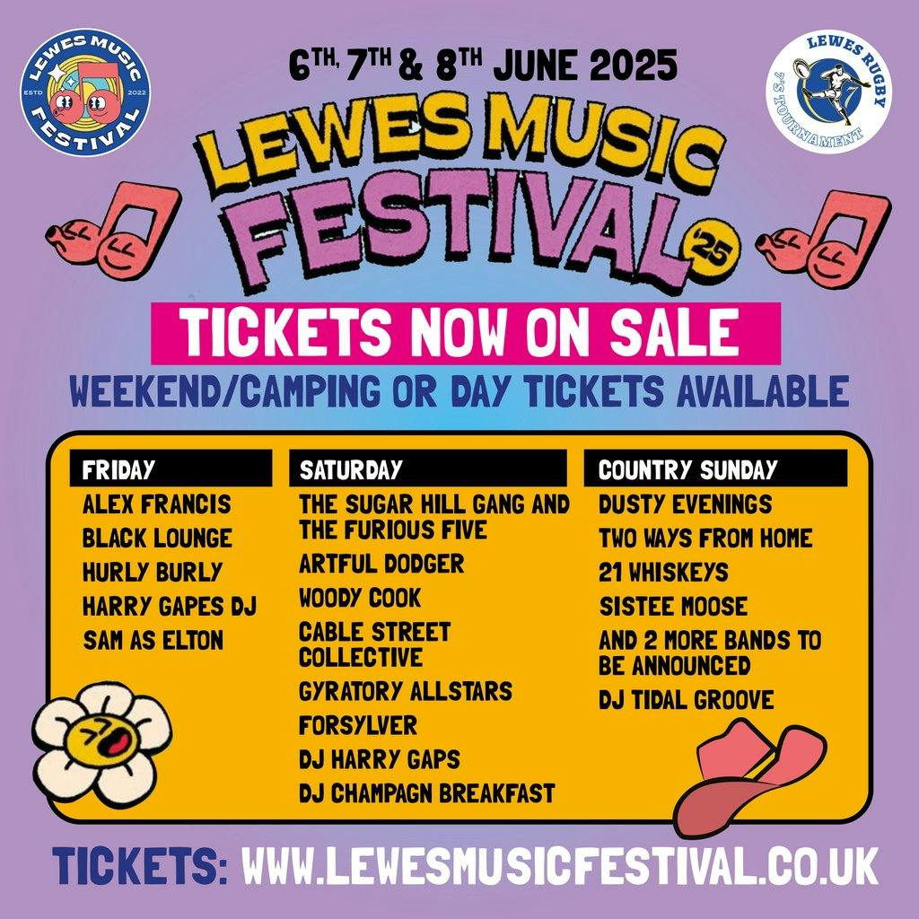 Lewes Music Festival | Lewes Rugby Club Lewes Fri 06 June 2025