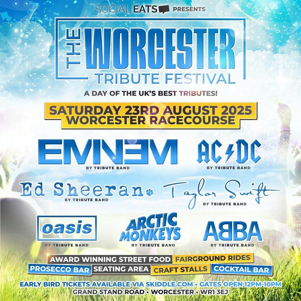 Worcester Tribute Festival 2025 | Worcester Racecourse Worcester Sat 23 ...