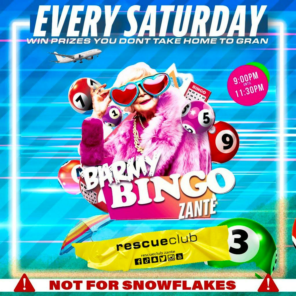 Barmy Bingo | Rescue Zante Laganas Sat 02 August 2025