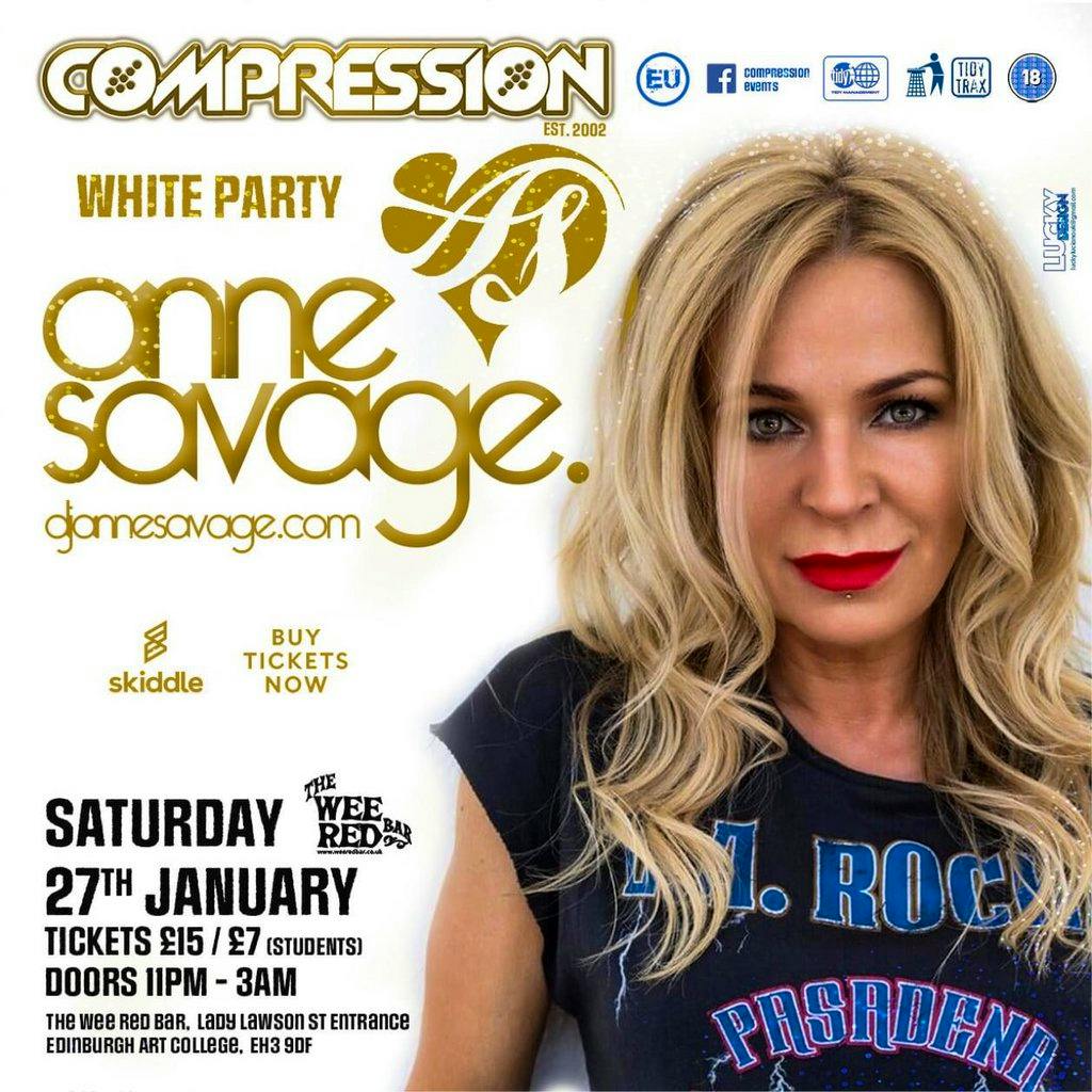 Compression Anne Savage Returns The Wee Red Bar Edinburgh Sat 27th January 2024 Lineup