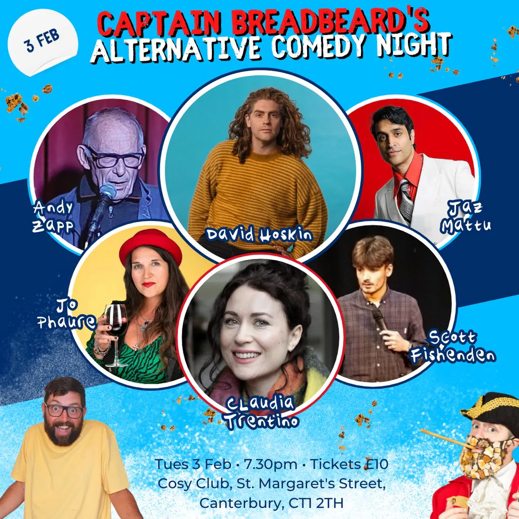 Captain Breadbeard's Alternative Comedy Night | Cosy Club Canterbury ...